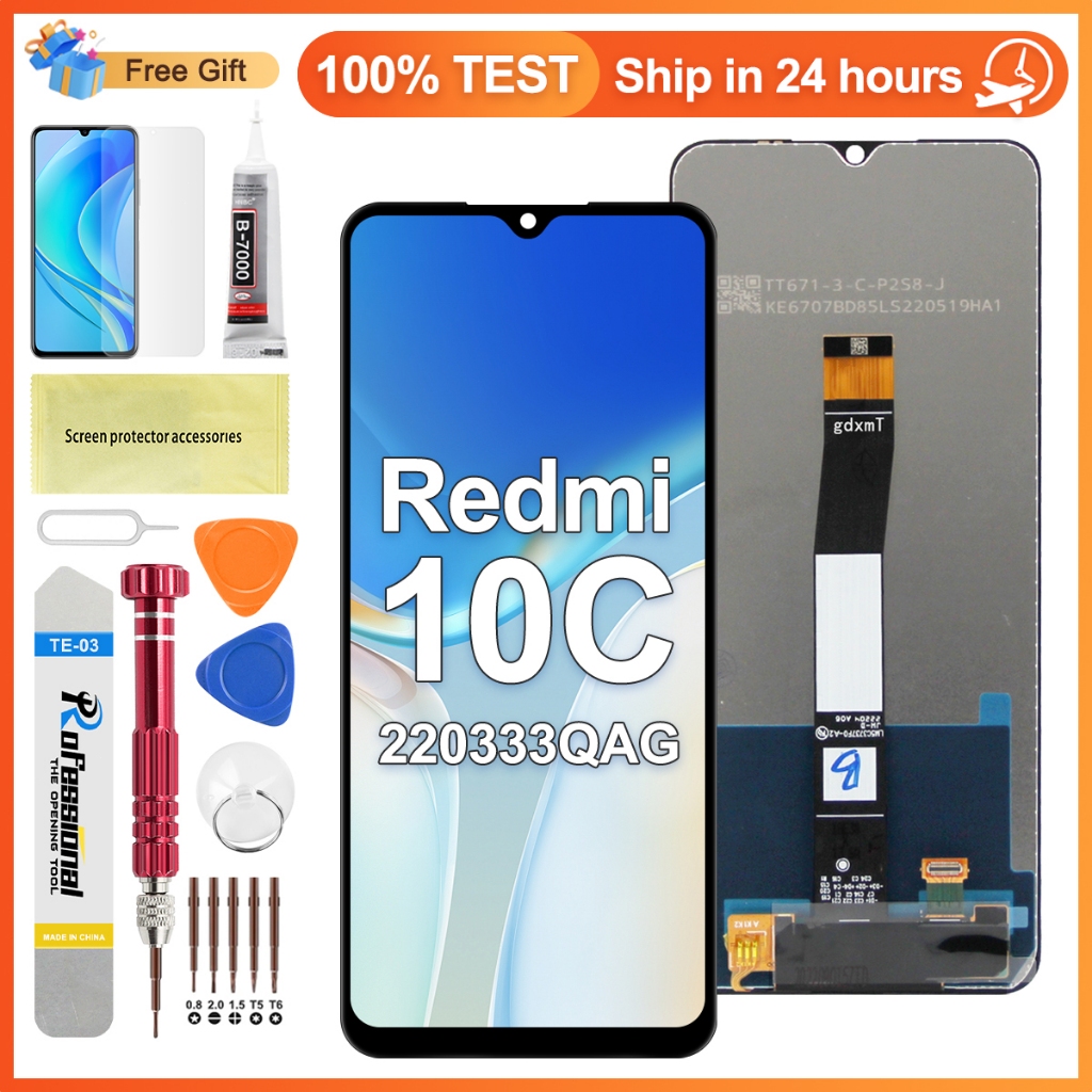 TFT LCD REDMI 10C/POCO C40 Original Frame Touchscreen Display Digitizer ...
