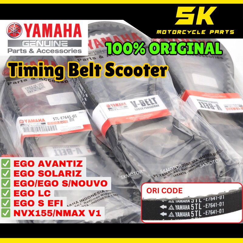 100% Original V Belt EGO S EGO LC FI AVANTIZ SOLARIZ NMAX NVX NVX155 V1 V2 XMAX250 TIMING BELT ...