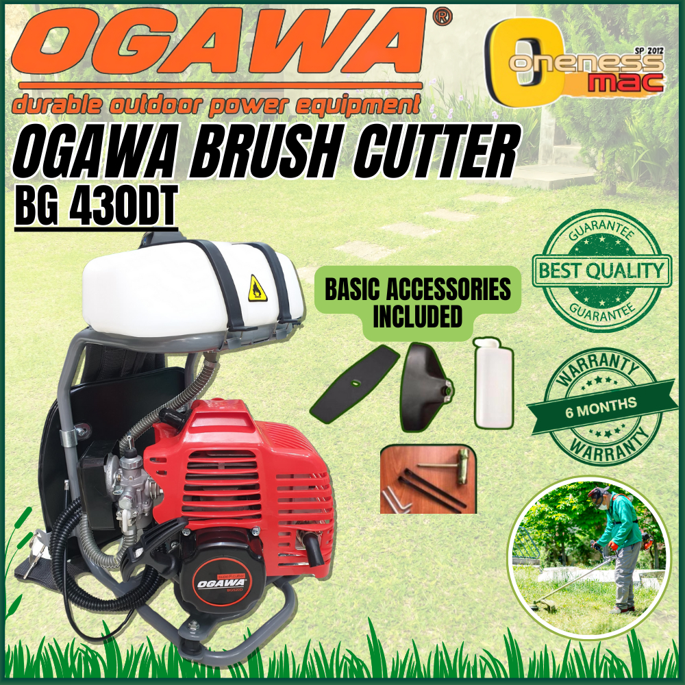 ''OGAWA'' BRUSH CUTTER BG430DT 43CC MACHINE POTONG RUMPUT PEMASANGAN ...