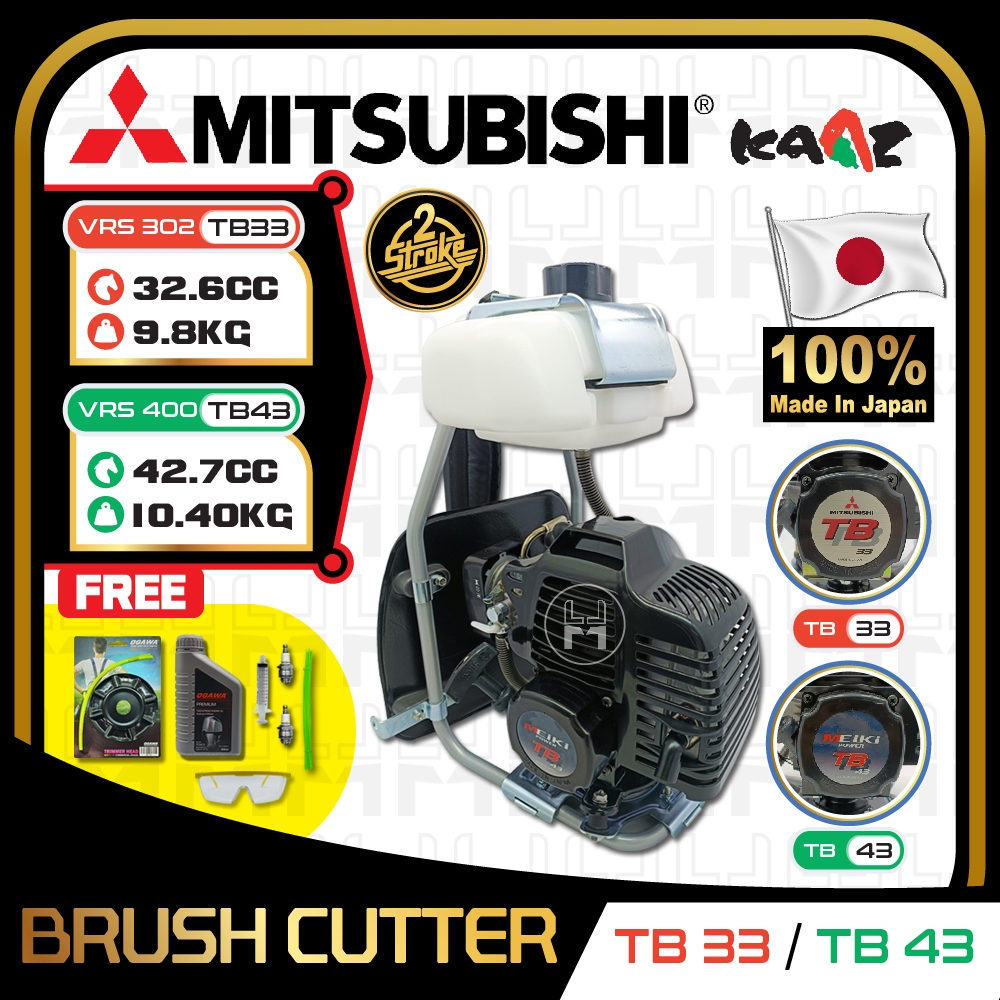 MITSUBISHI MEIKI KAAZ TB33 / TB43 Brush Cutter [100% Made In Japan] ‼️ Mesin Rumput MEIKI KAAZ ...