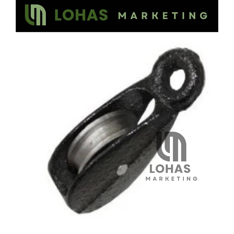 SINGLE CAST IRON STEEL PULLEY WHEEL / PULLEY BLOCK / BEARING PULLEY ...