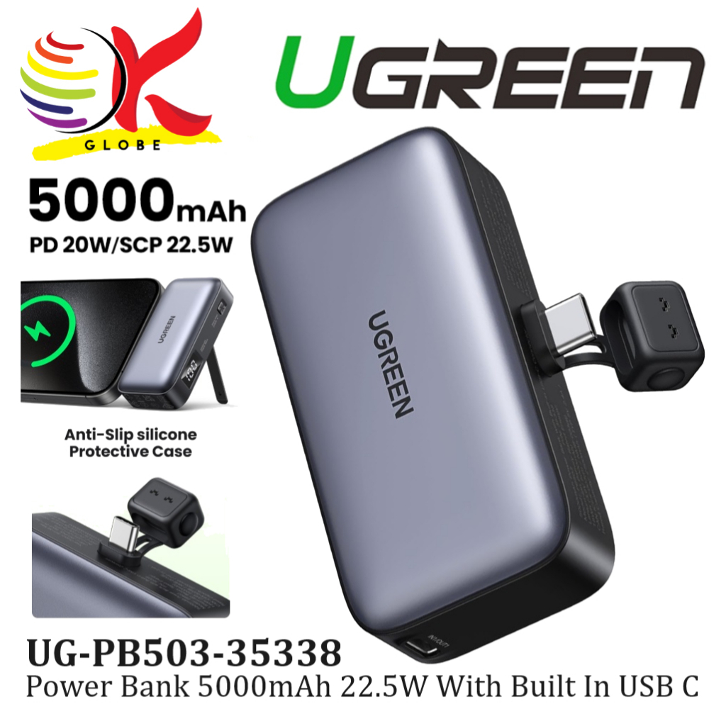 UGREEN UG-PB503-35338 MINI POWER BANK 22.5W WITH BUILT IN USB C ...