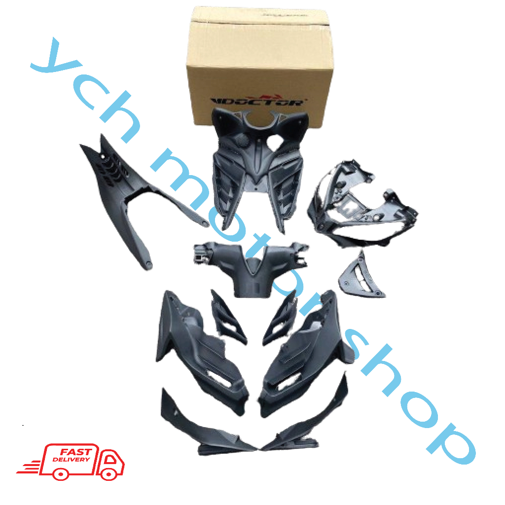 YAMAHA LC 135 V2 V3 V4 V5 V6 V7 OEM DOCTOR HITAM MATTE FULL ITEM 11 ...