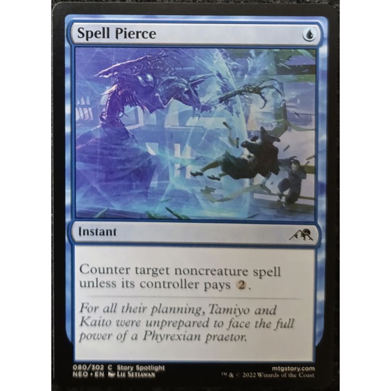 Magic The Gathering : Spell Pierce Common Kamigawa Neon Dynasty card ...