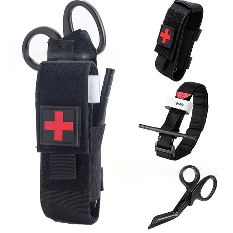 Tactical tourniquet stand bag multi-function set MOLLE storage trauma ...