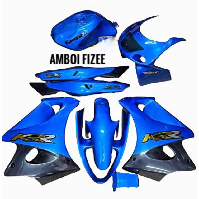 KAWASAKI RR150 COVERSET RR150 MALAYSIA BIRU ZX THAILAND WARNA ORIGINAL ...