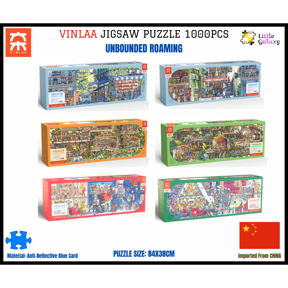 [Ready Stock][2MM Blue Card] VINLAA 2D Jigsaw Puzzle 1000PCS (84X38CM ...