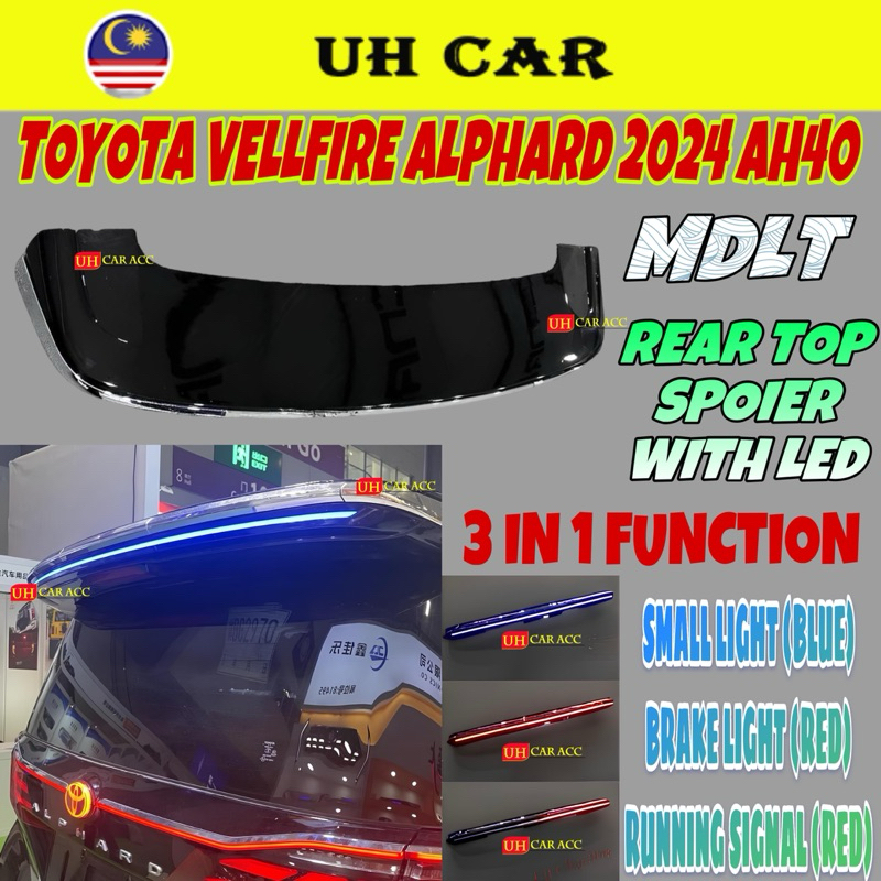 Toyota Vellfire Alphard AH40 AGH40 2023 2024 2025 Modelista Rear Top ...