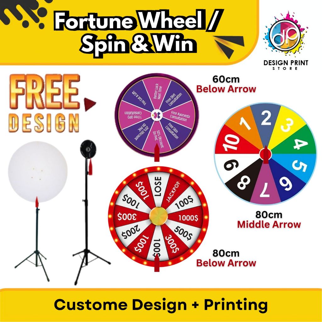 Fortune Wheel Stand | Spin Wheel | Lucky Draw Spin Wheel with Printing ...