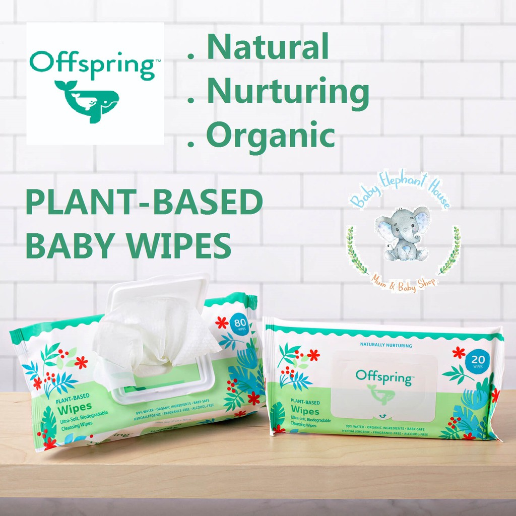 Offspring Organic Plant-Based Baby WIPES [20's/80's] | Shopee Malaysia