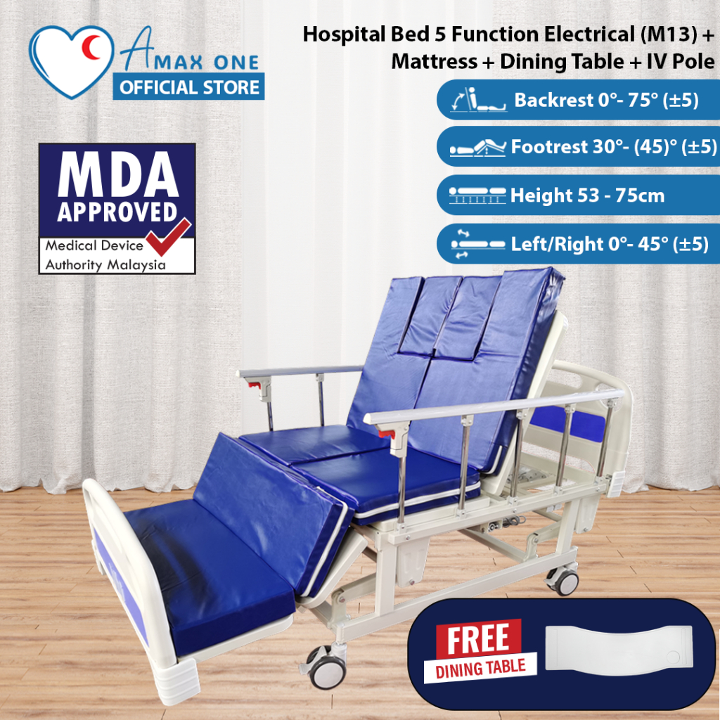[Same Day Delivery] Hospital Bed 5 Function Electrical (M13) - Katil ...