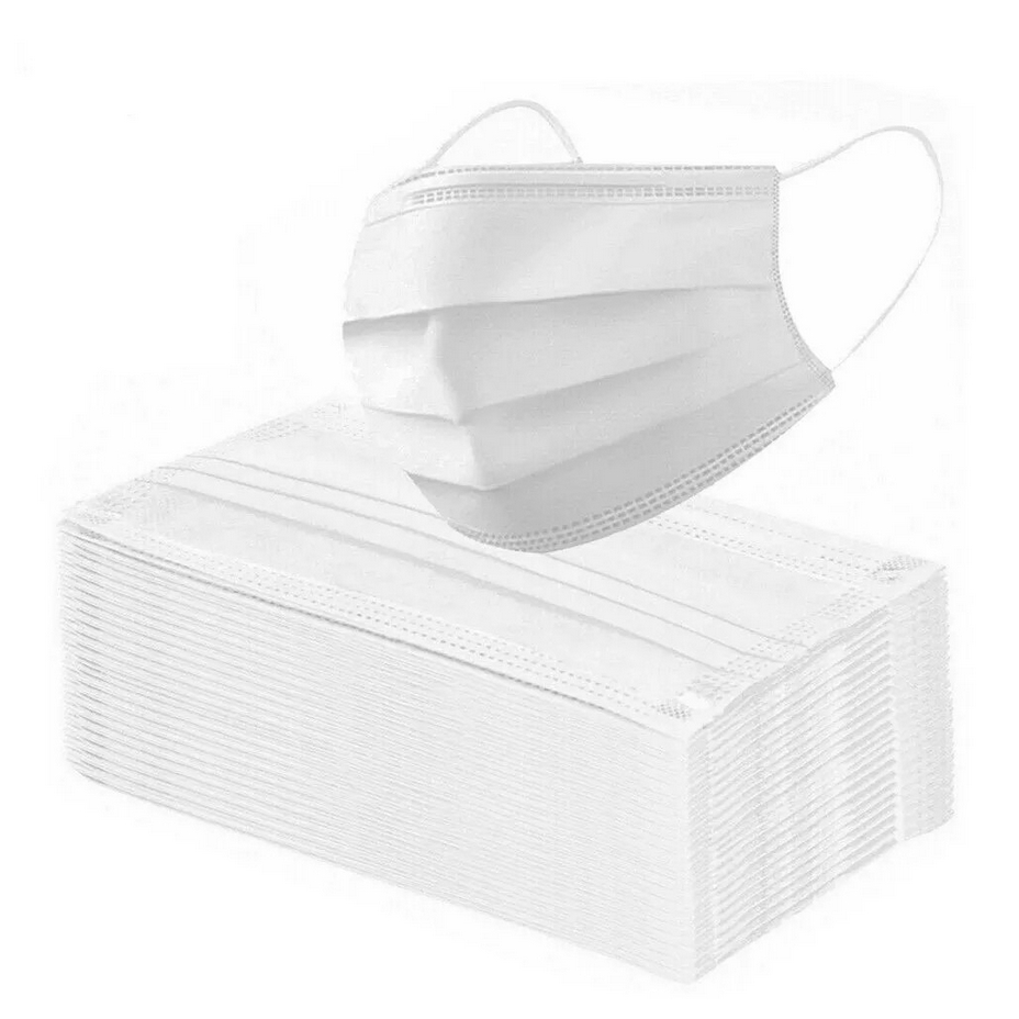 50pcs White Face Mask Disposable Earloop 3ply Anti-dust Breathable ...