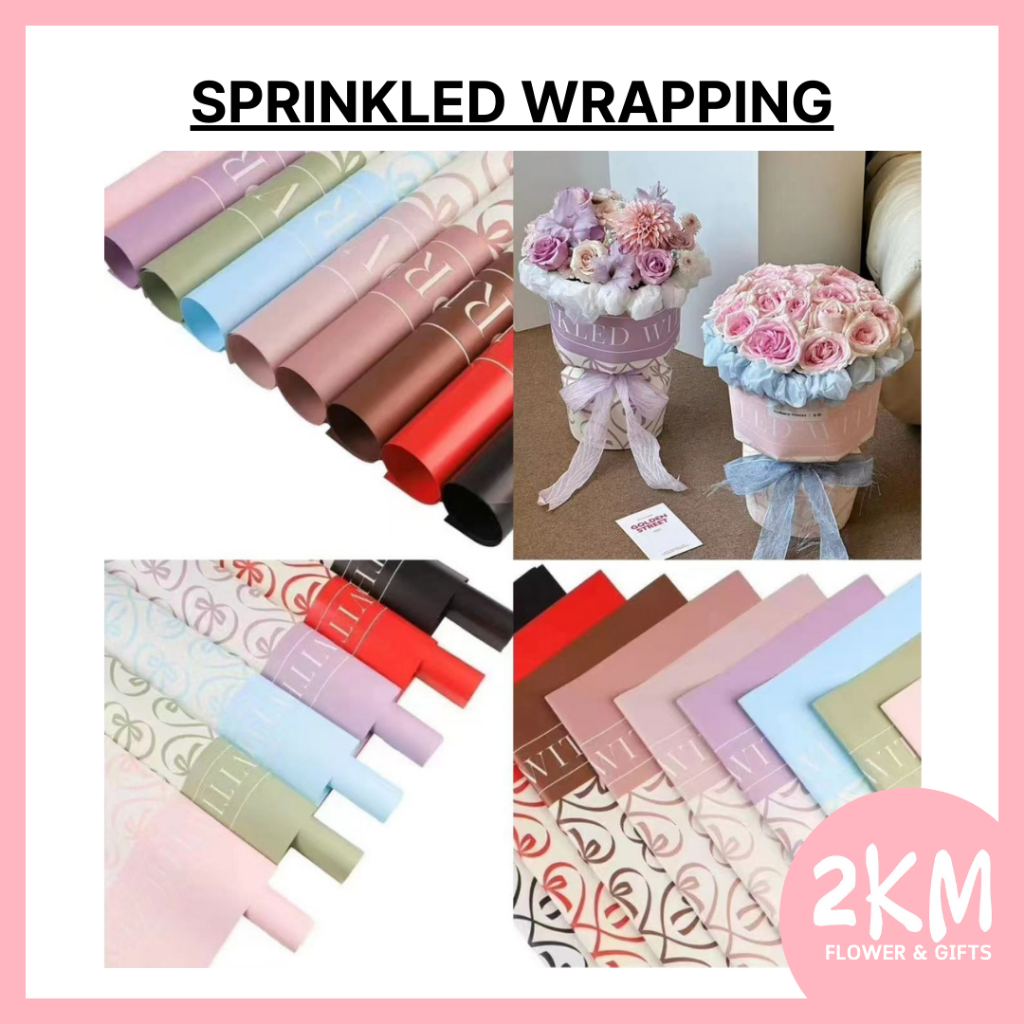 (20PCS) SPRINKLED Waterproof Flower Wrapping Paper Bouquet Gift Florist ...