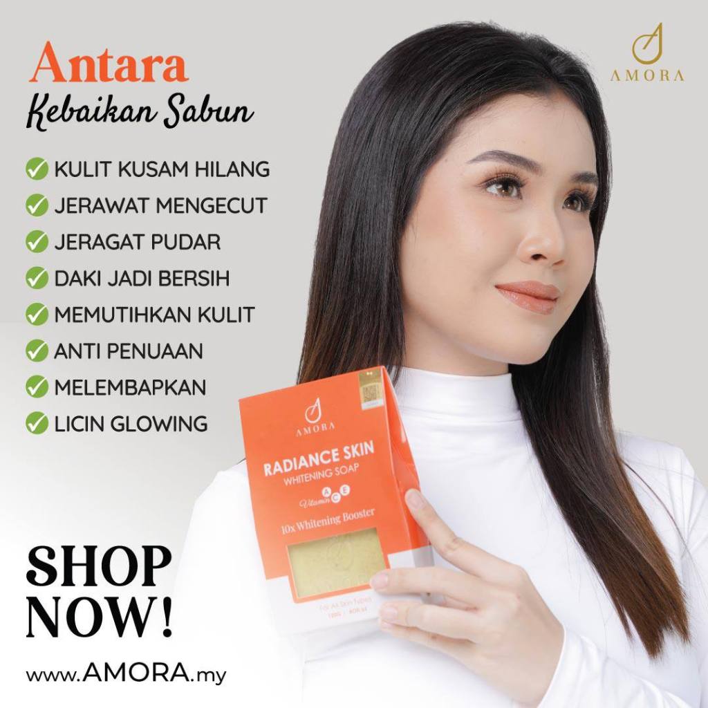 Amora skin whitening soup ( sabun muka ) | Shopee Malaysia