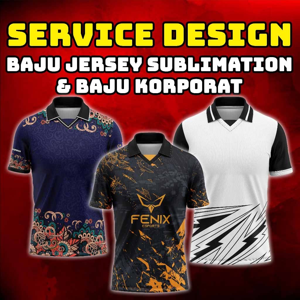 Service Design Baju Sublimation / Baju Korporat / Custom Request Design | Shopee Malaysia