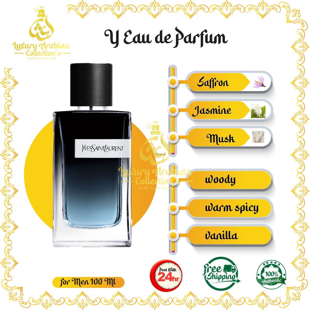 💯% Authentic Yyy EDP Perfume For Men 100ml Same Day Postage | Shopee ...