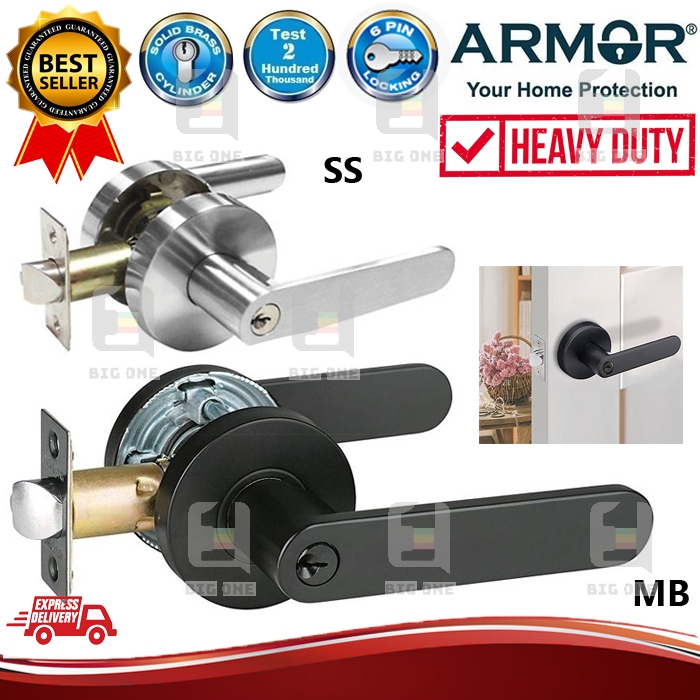 (HEAVY DUTY) ARMOR R1506 SOLID STAINLESS STEEL TUBULAR LEVER HANDLE ...