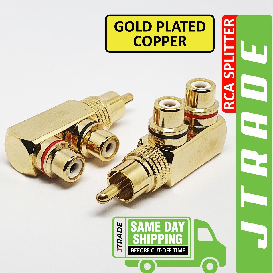 RCA Splitter Gold Plated Solid Copper | Shopee Malaysia