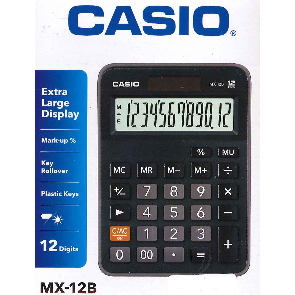 Casio MX-12B Calculator w/ 12 Digits [Original] | Shopee Malaysia