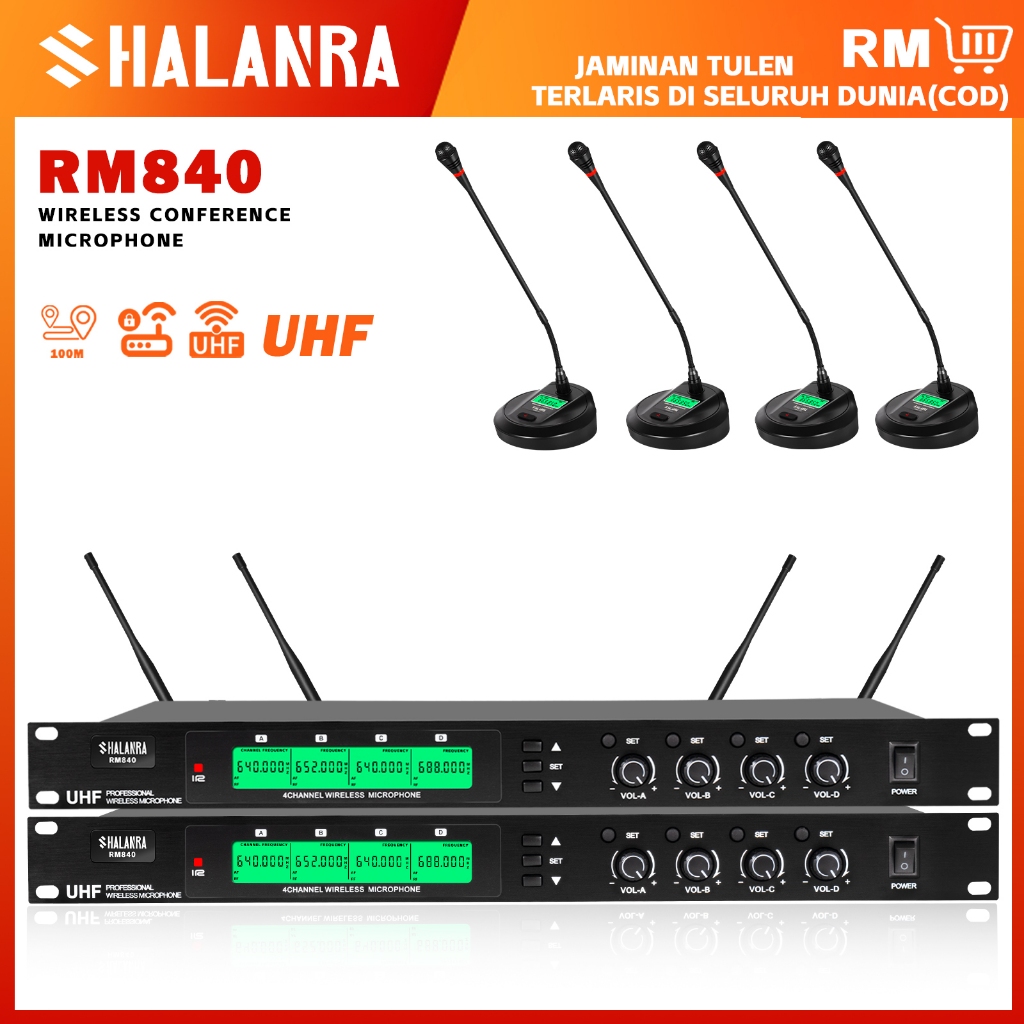 Wireless Microphone Wireless Conference Microphone UHF Wireless ...
