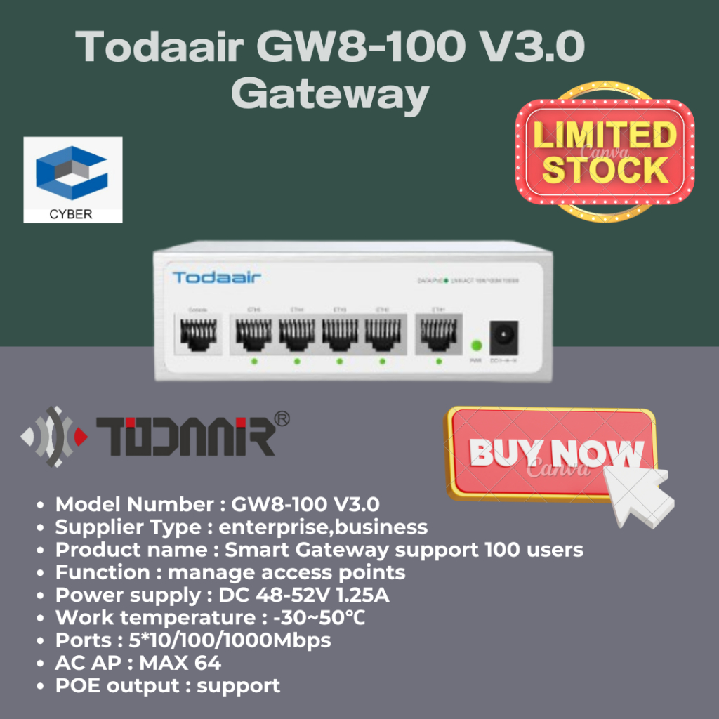 Todaair GW8-100 V3.0 Gateway | Shopee Malaysia