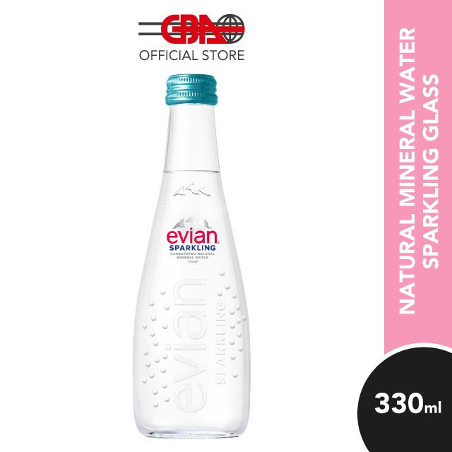 evian Sparkling Natural Mineral Water - Glass 330ml | Shopee Malaysia