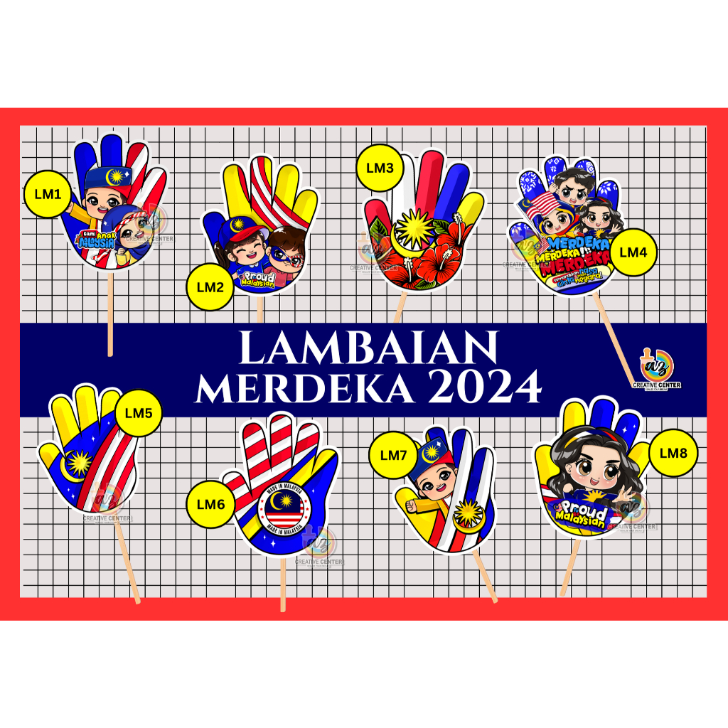 LAMBAIAN MERDEKA 2024 TANGAN MERDEKA 2024 | Shopee Malaysia