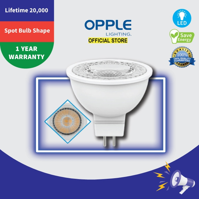 OPPLE GX5.3/MR16 LED Bulb GU10 5W/6W/8W - 2 UNIT/PACK | Shopee Malaysia