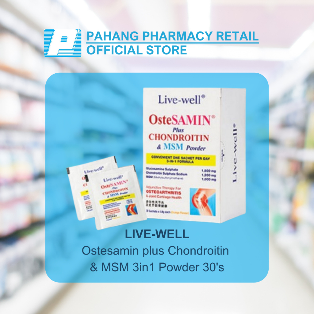 LIVE-WELL Ostesamin plus Chondroitin & MSM 3in1 Powder | Shopee Malaysia