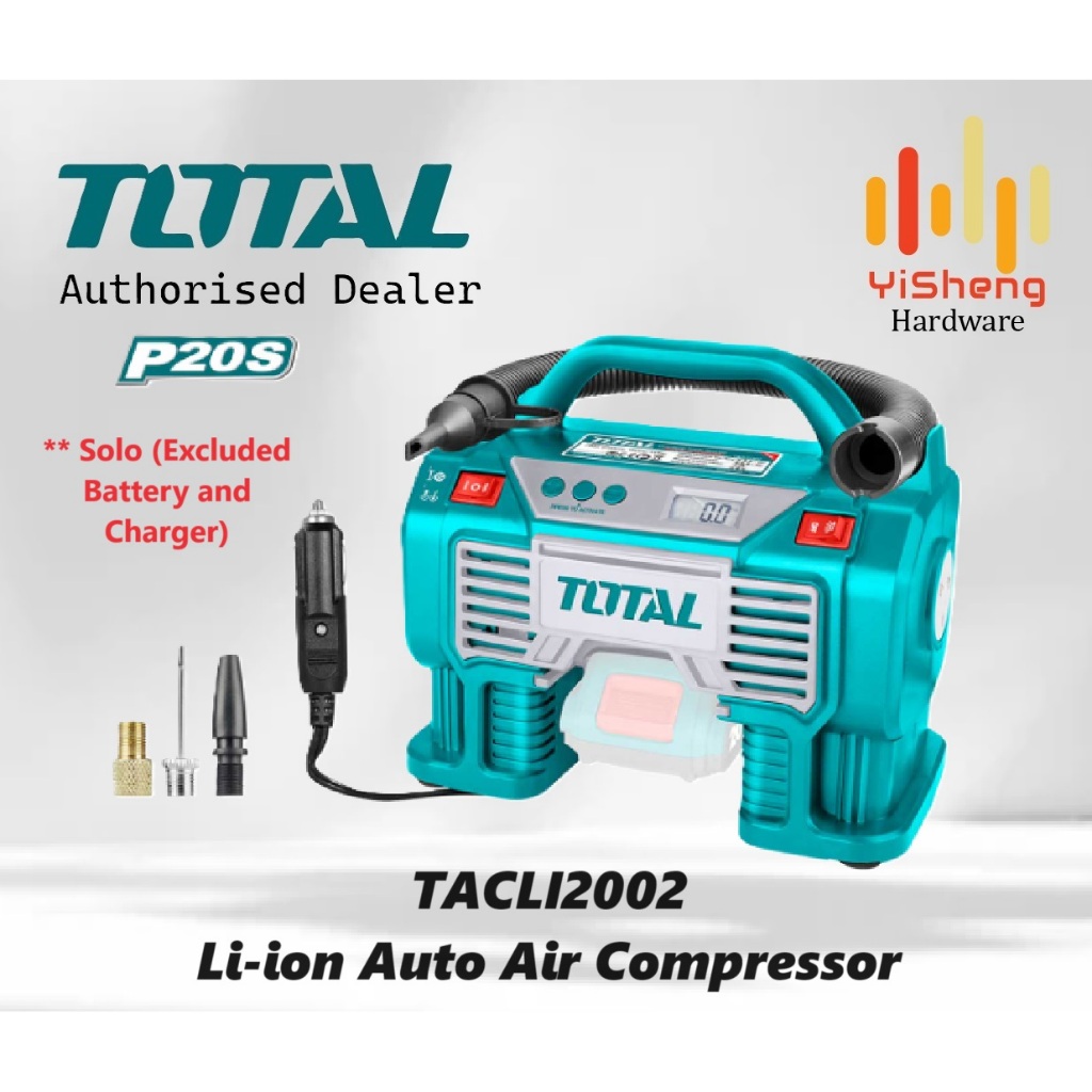 TOTAL TACLI2002 20V Li-Ion Auto Air Compressor (SOLO) | Shopee Malaysia