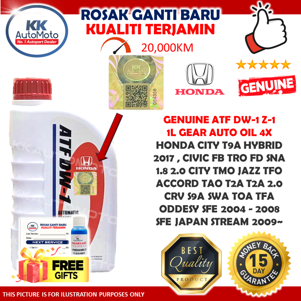 4 Botol Honda Civic FD FB SNA T9A HYBRID City TMO Jaz TFO Accord TAO ...