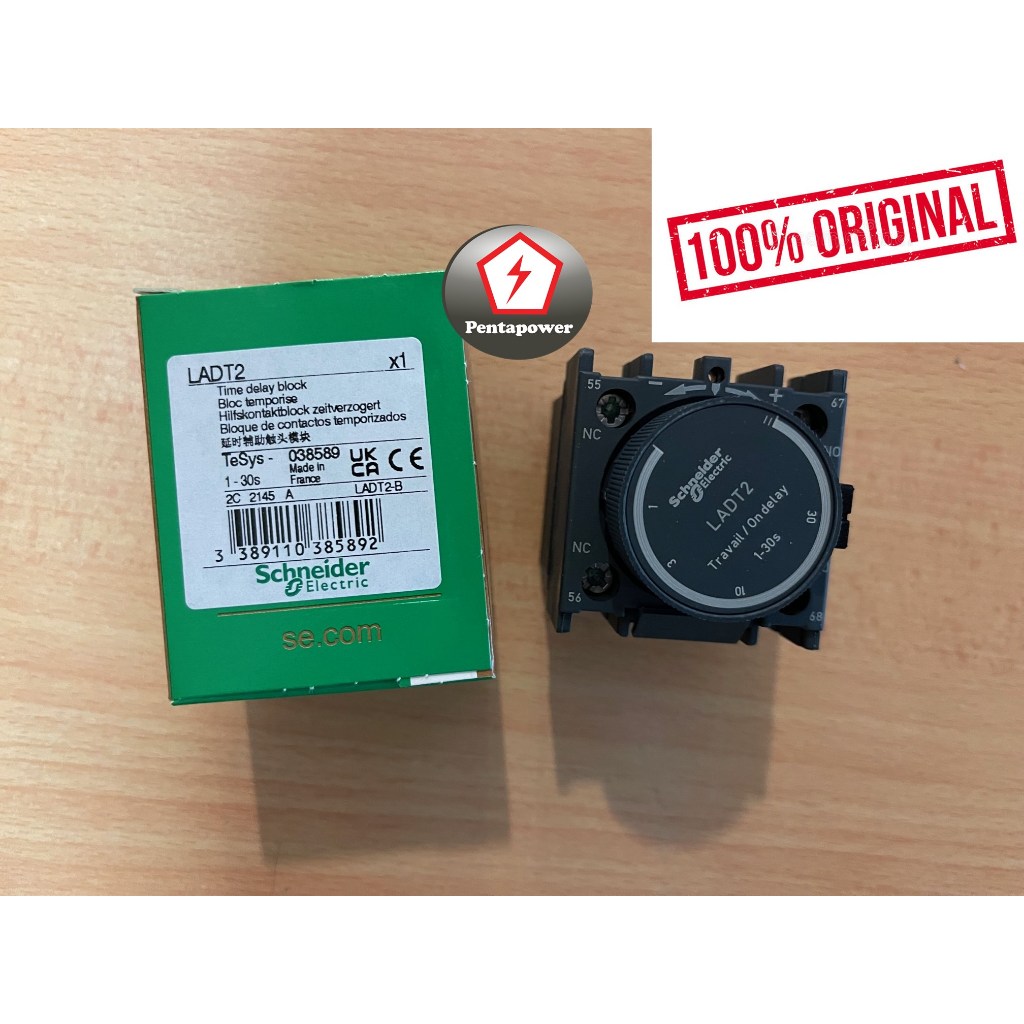 Schneider LADT2 TeSys D - time delay auxiliary contact block - 1 NO + 1 ...