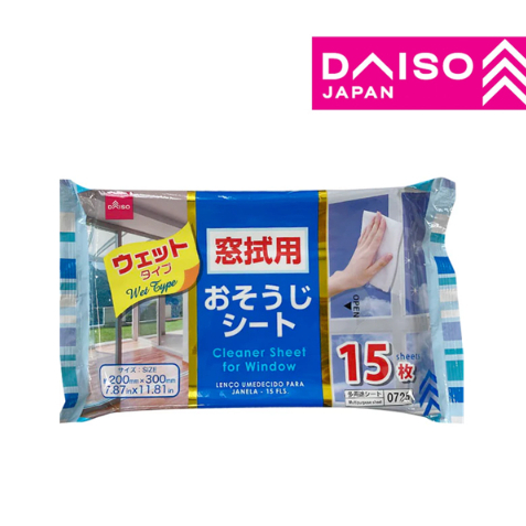 DAISO Cleaner Sheet For Window 15 sheets ( Wet Type ) | Shopee Malaysia