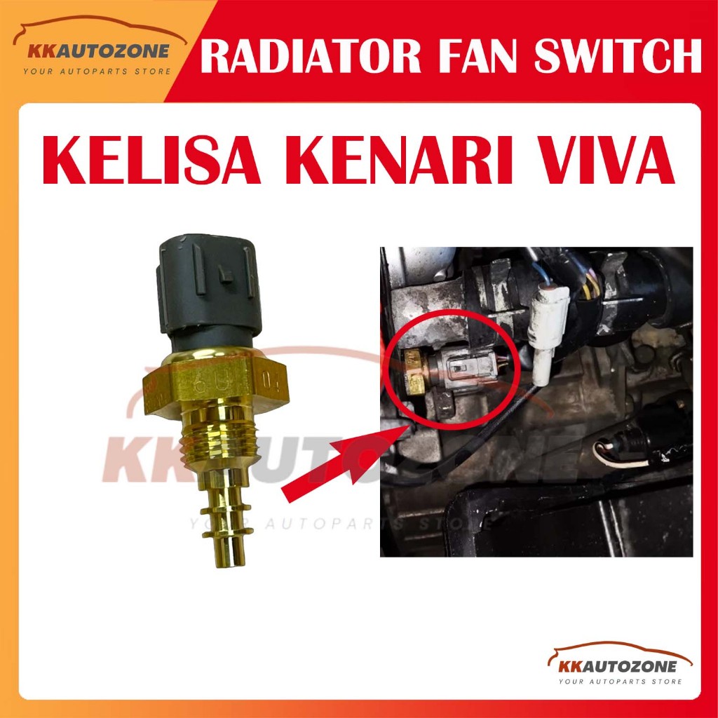 Radiator Fan Temperature Switch 3 pin Perodua Kelisa Kenari Viva (89422 ...