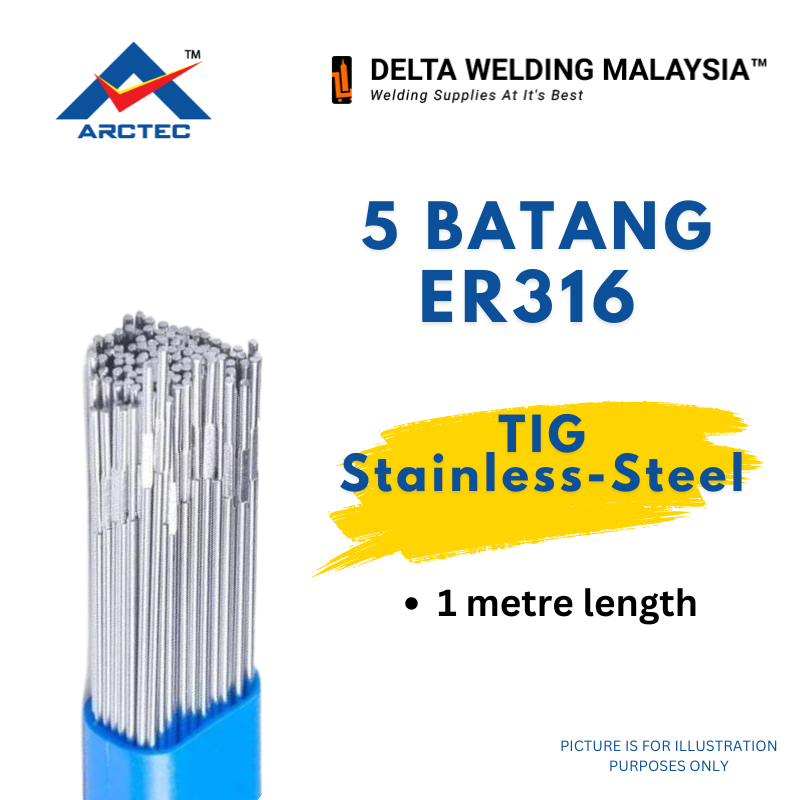 5 BATANG ER316 STAINLESS STEEL TIG GTAW FILLER RODS MALAYSIA | Shopee ...