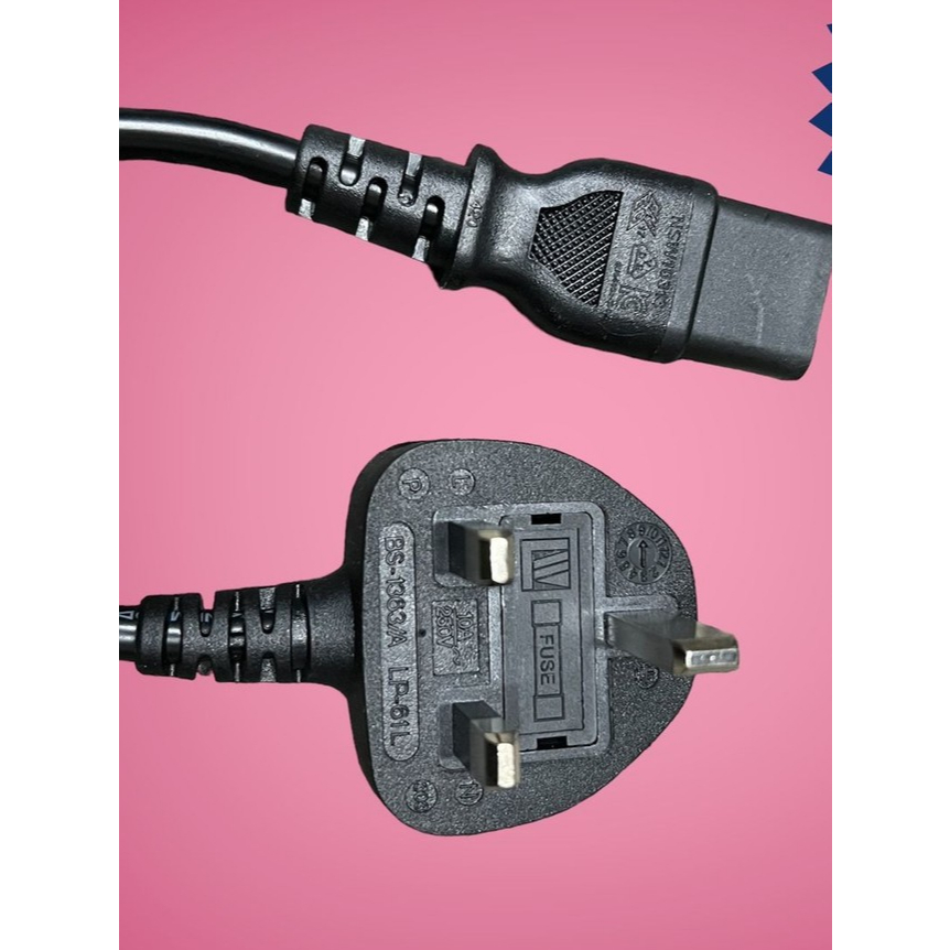 Malaysia UK Power Cord Plug Wayar Power 10A 250V 3 PIN 1.5M 2500W Fuse ...