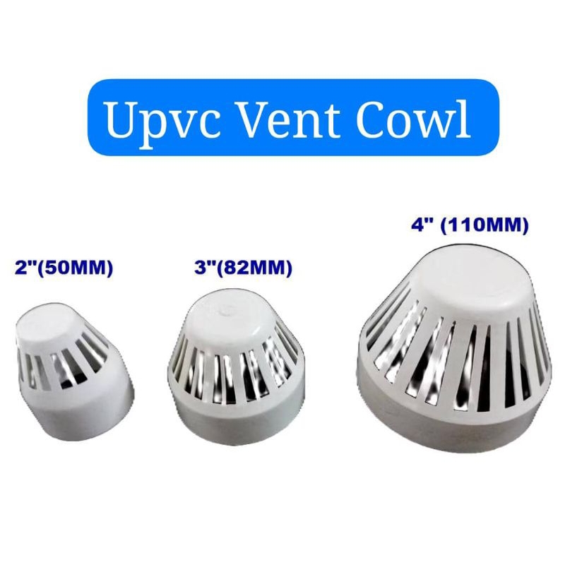 Upvc Vent Cowl Cap Hydroponic Fitting Tutup Paip Air Pipe Putih Upvc ...