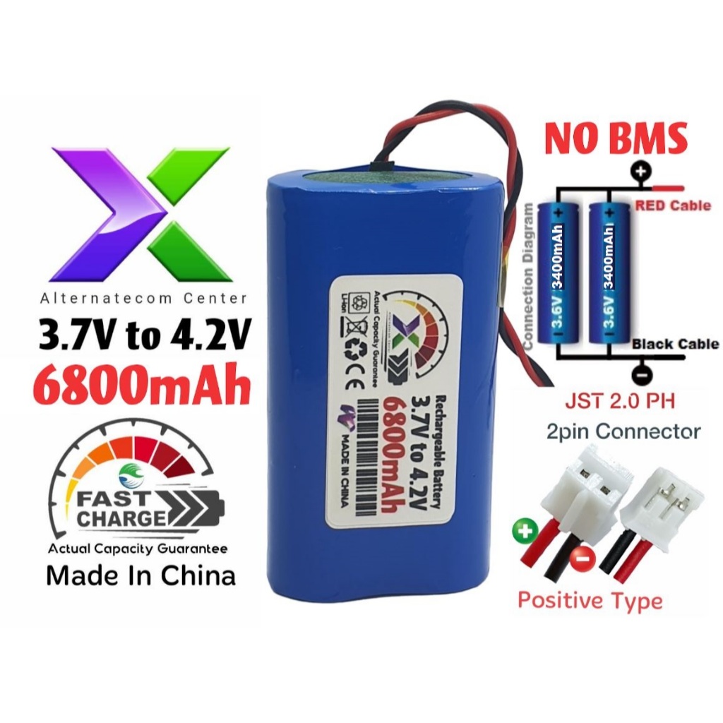 18650 1S2P 35E Liitokala Battery 6800mAh 3.7v 4.2V Cell Pack Li-ion Lithium Fan Radio Solar ...