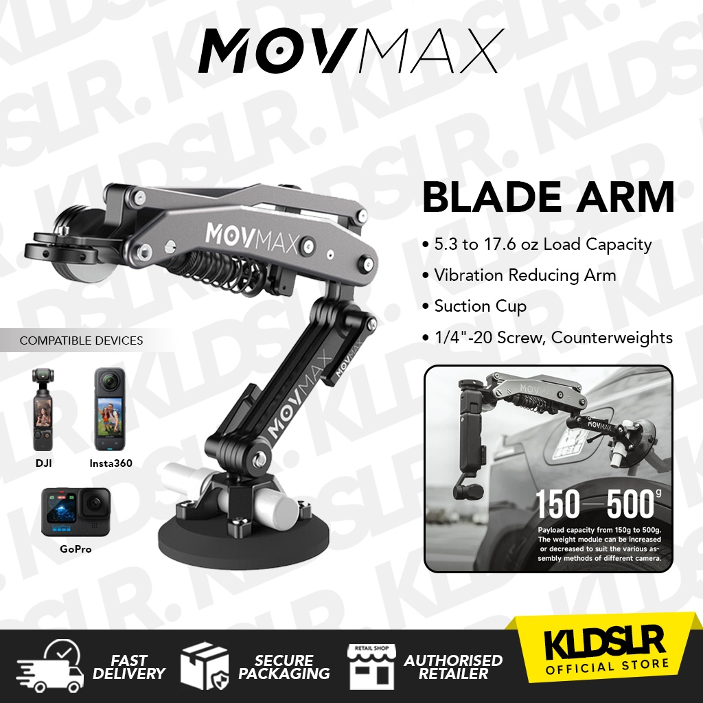 Movmax Blade Arm For DJI Pocket 3, DJI OSMO Action 4, GoPro HERO12 ...