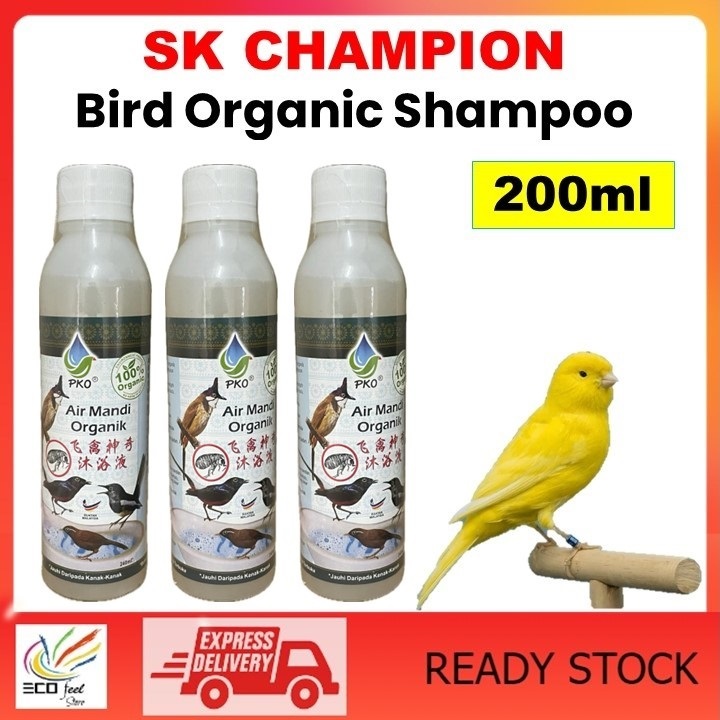 SK Champion- Bird Organic Shampoo (200ml) / Air Mandi Burung (200ml ...