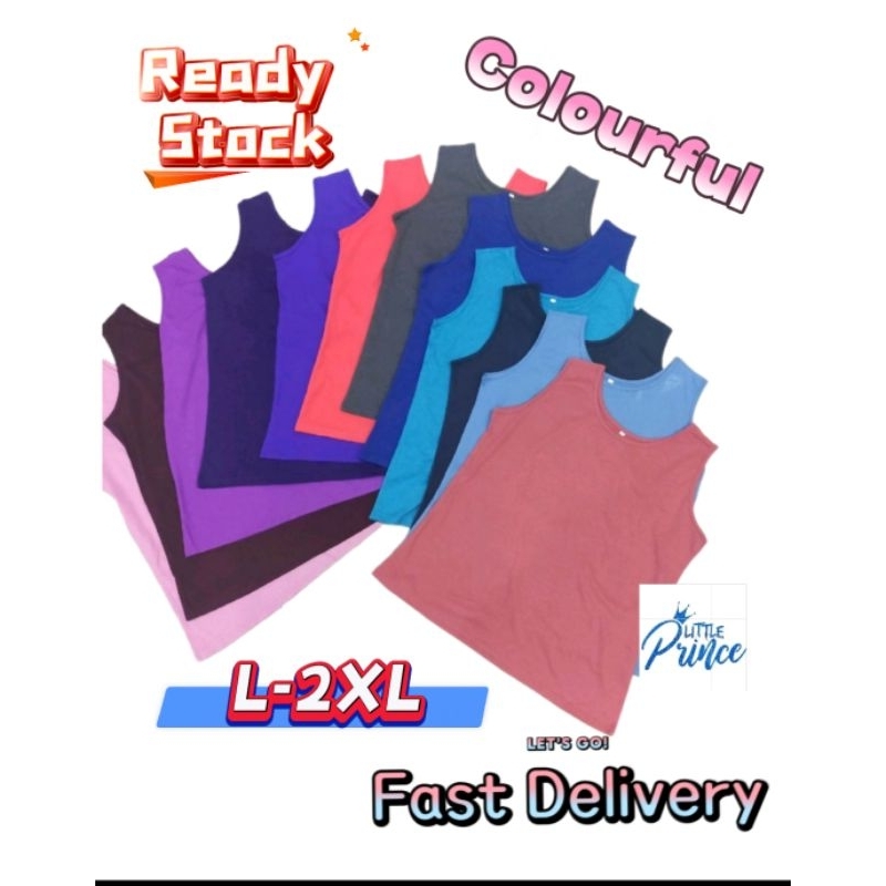 🌸Selesa🌸 Baju Singlet Perempuan Kain Cotton Ladies Singlet Casual Plain ...