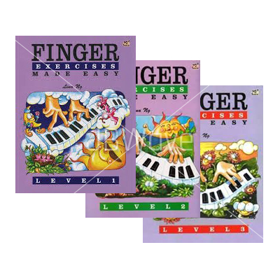 Finger Exercises Made Easy level 1, 2 & 3 Book, Piano Music Book ...