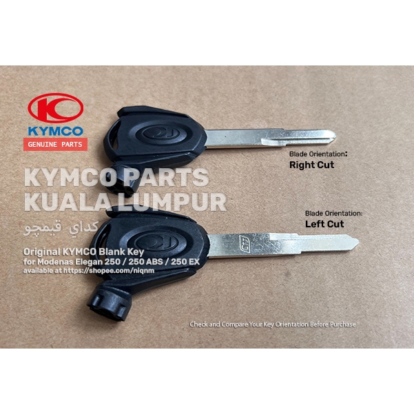 Original KYMCO Blank Key For Modenas Elegan 250 Spare Key ME250 ABS EX ...
