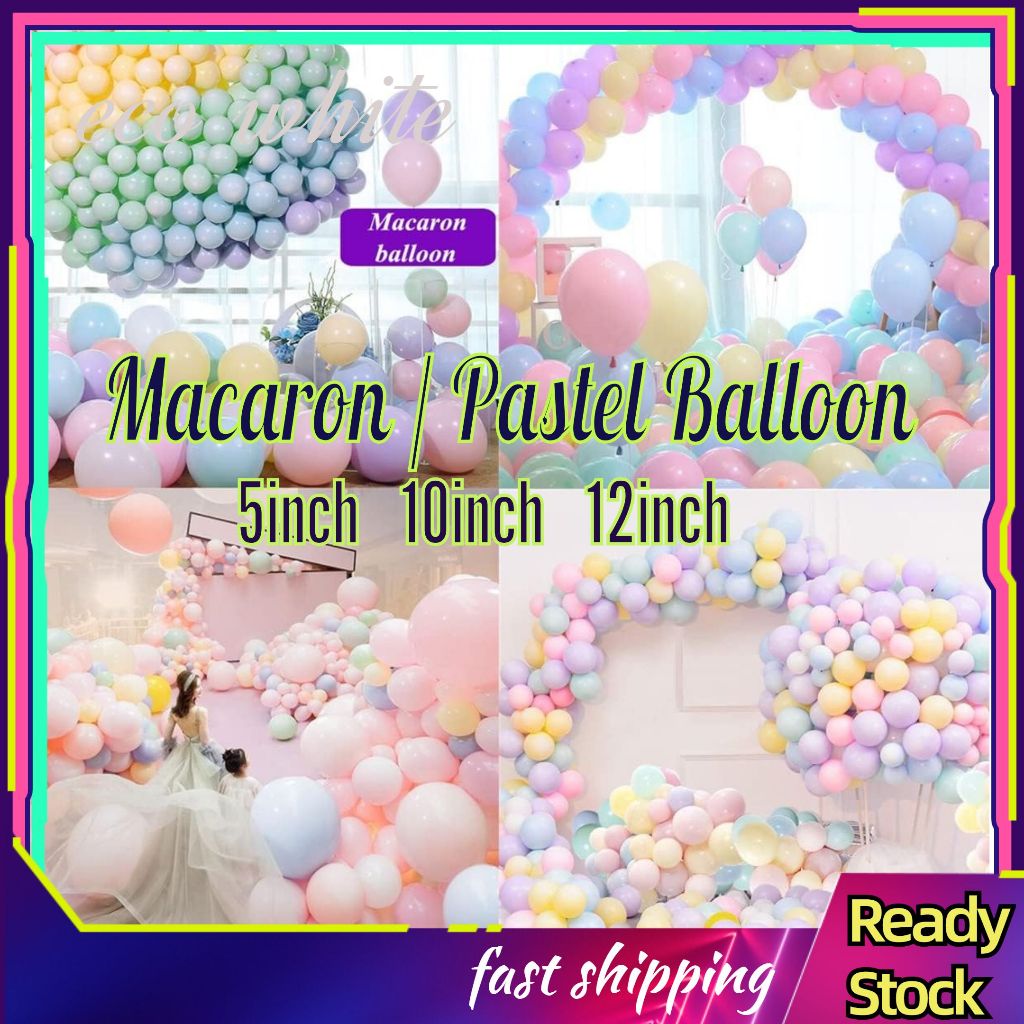 5inch 10inch 12inch 10pcs Macaron Pastel Color Balloon Birthday ...