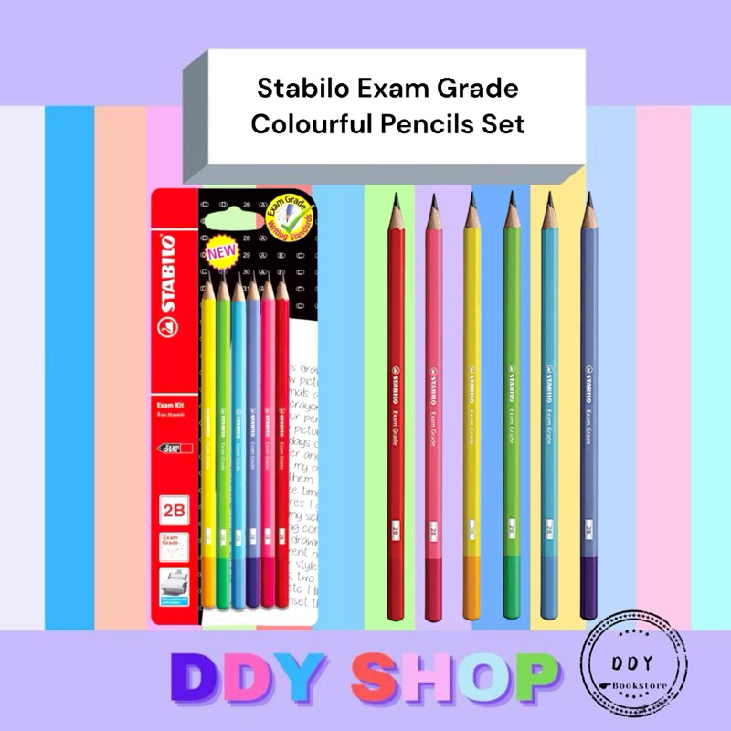 Stabilo Exam Grade Colourful 2B Pencils Set (288GBL6) | Shopee Malaysia