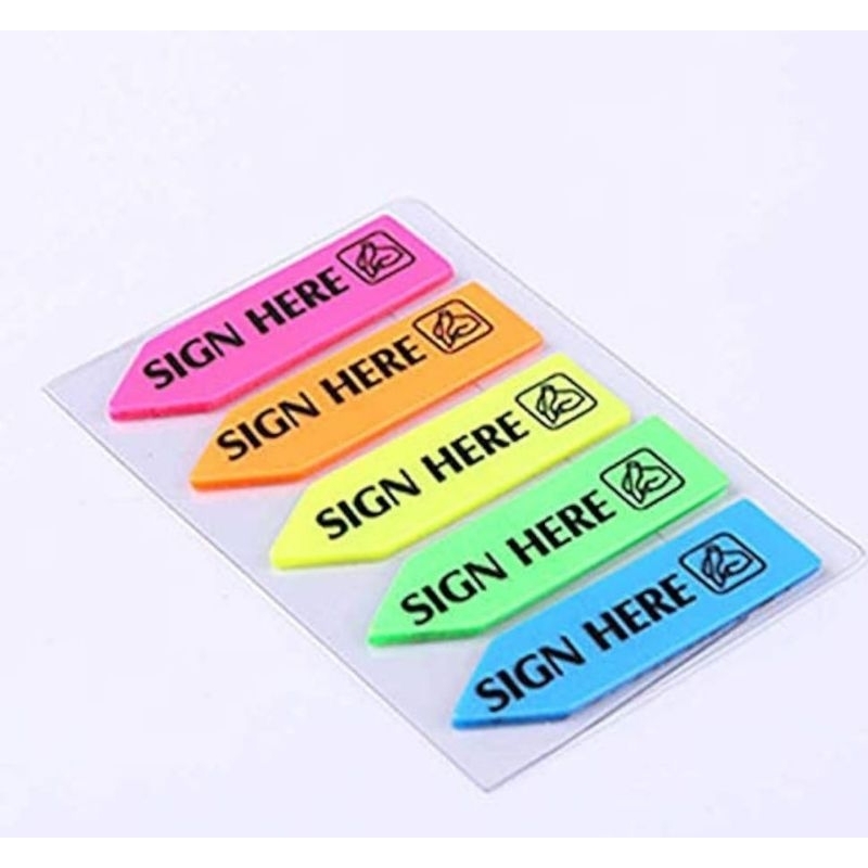 Sign here sticky notes | Shopee Malaysia