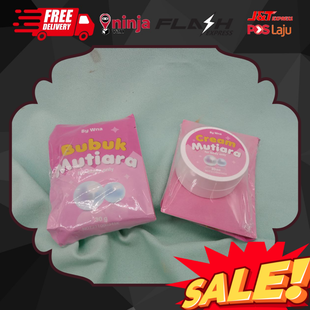 MUTIARA WHITENING SET BUBUK MUTIARA + CREAM MUTIARA BY WNA II ORIGINAL ...
