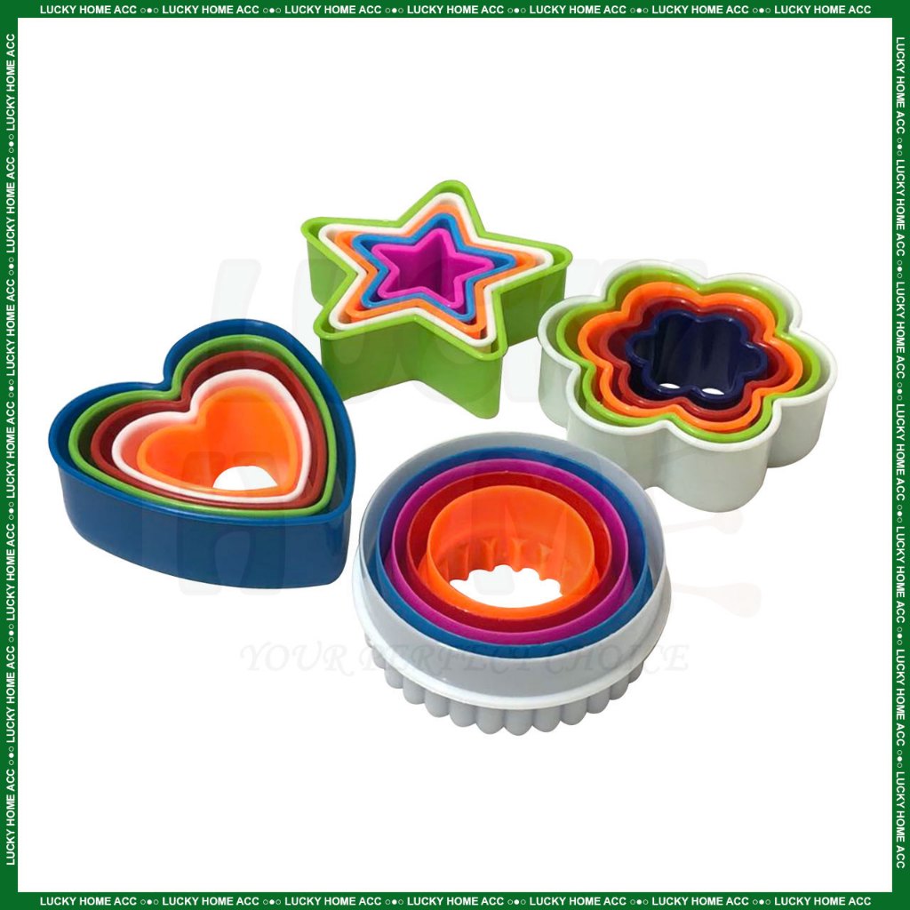 Ready Stock!!! 5pcs Plastic Cookies Cutter Fondant Cutter Dough Cutter ...