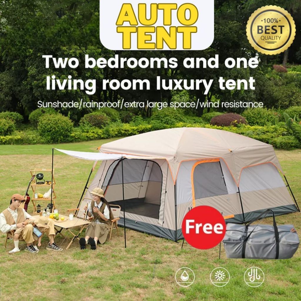Khemah besar Big camping tent waterproof Large camping tent Outdoor ...