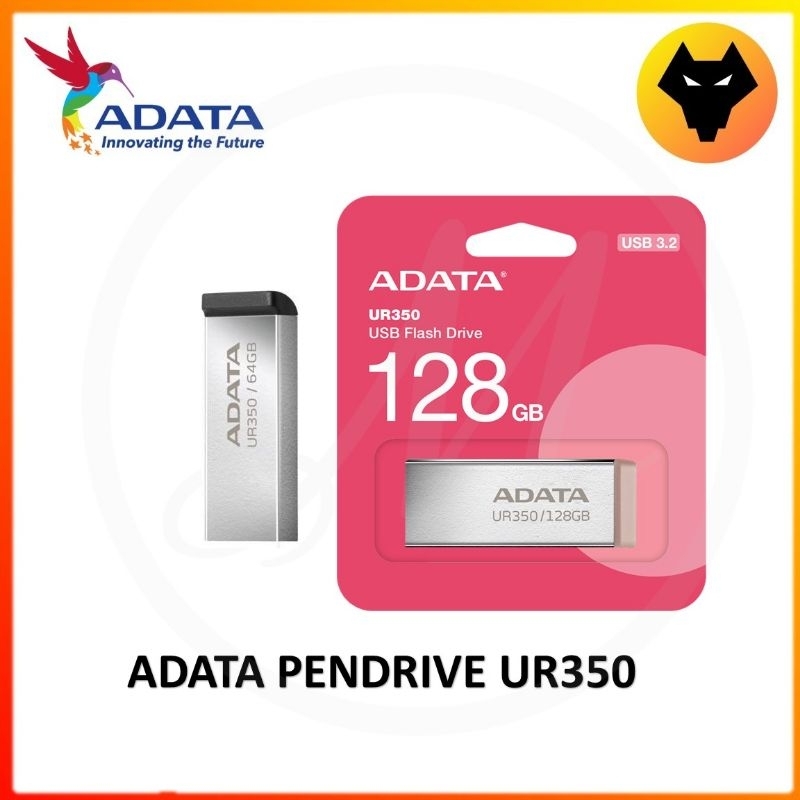 ADATA Pendrive UR350 USB3.2 ¦ 32gb/64gb/128gb Original USB | Shopee ...